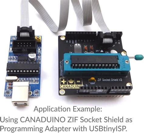 Canaduino Zif Socket Programming Shield V2 For Arduino Sciencepurchase