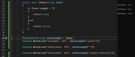 predicate delegates in core c syntax usage and examples