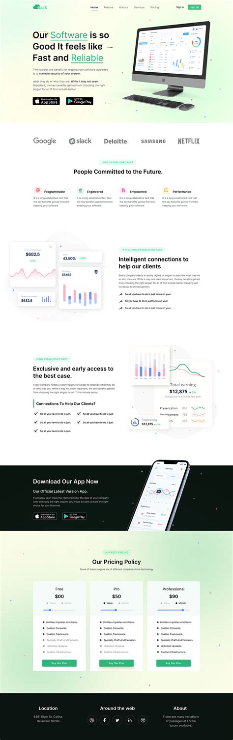Saas Landing Page UI UX Design Behance