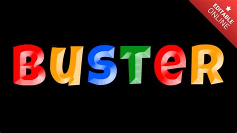 Buster Text Effect Generator