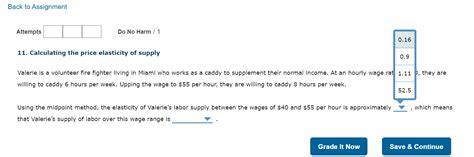 Solved 11 Calculating The Price Elasticity Of Supply
