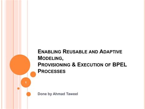 Enabling Reusable And Adaptive Modelingprovisioning And Execution Of