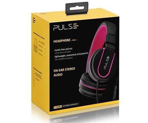 Fone De Ouvido Pulse By Multi On Ear Preto Rosa Ph Pichau