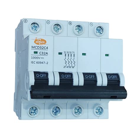 Buy 32a Elmex Dc Mcb 4 Pole 1000v At Best Price In India Kenbrook Solar