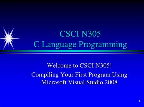 Ppt Csci N305 C Language Programming Powerpoint Presentation Free Download Id4555041