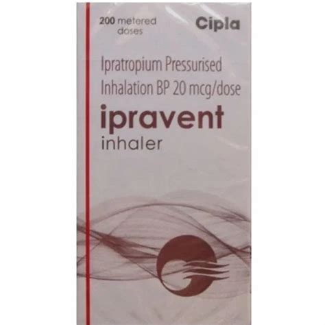 20mcg Ipravent Ipratropium Pressurised Inhalation Bp At Best Price In