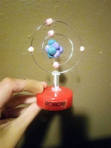 Boron Atom Model I Made For Science Class Cells Project Carbon Atom Model Science Models