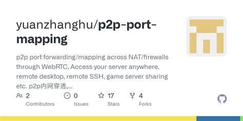GitHub Yuanzhanghu P P Port Mapping P P Port Forwarding Mapping Across NAT Firewalls Through