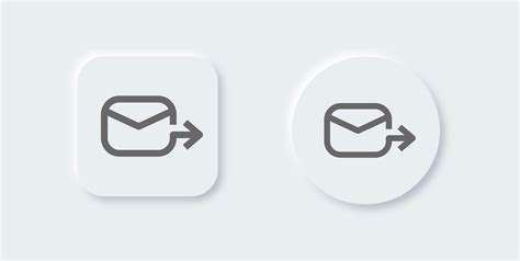 Send Message Line Icon In Neomorphic Design Style Mail Signs Vector Illustration 26734432