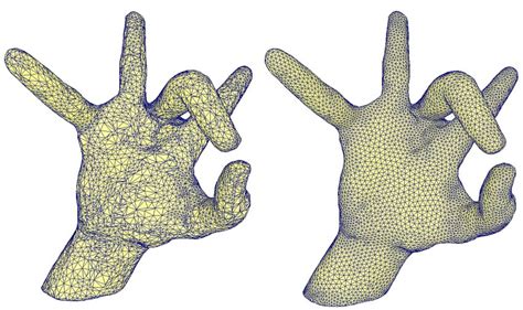 Adaptively Isotropic Remeshing Left Original Mesh Right The Result