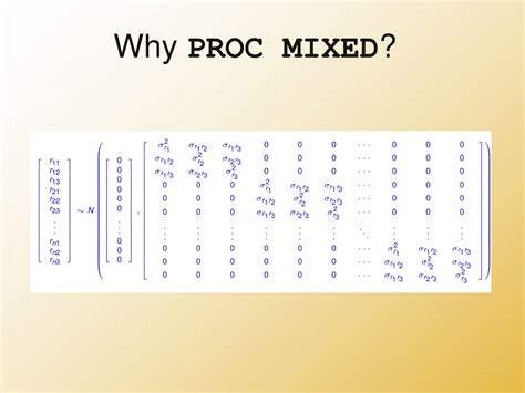 Ppt Developing A Mixed Effects Model Using Sas Proc Mixed Powerpoint