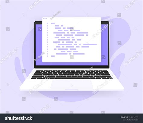 Software Development Programming Program Code On Stock Vector Royalty
