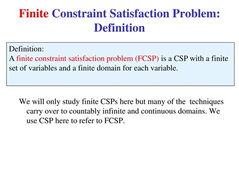 Ppt Computer Science Cpsc 502 Lecture 3 Constraint Satisfaction Problems Ch 4 Powerpoint