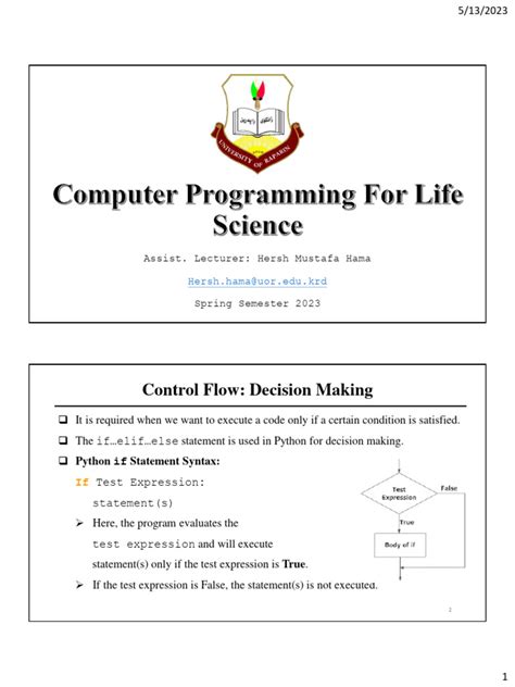 03 Control Statements Pdf Software Control Flow