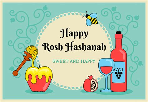 유태인 새 해 휴일에 대 한 카드입니다 로 시 Hashanah 0명에 대한 스톡 벡터 아트 및 기타 이미지 0명 공휴일 꿀 Istock