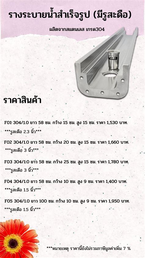 💦รางระบายน้ำสำ รางระบายน้ำและฝาปิดรางระบายน้ำ สแตนเลส 304