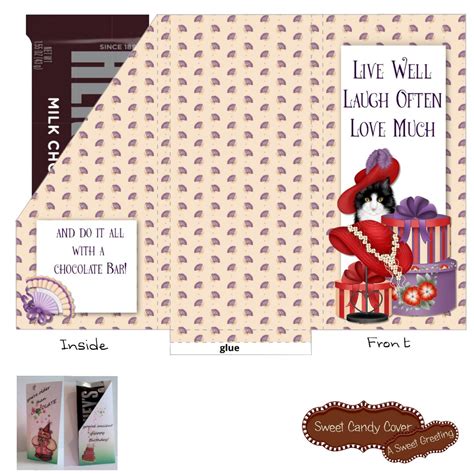 Printable Red Hat Candy Bar Pocket Card For 155 Ounce Chocolate Bar Etsy