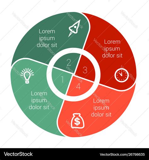 Pie Chart Data Elements For Template Infographics Vector Image