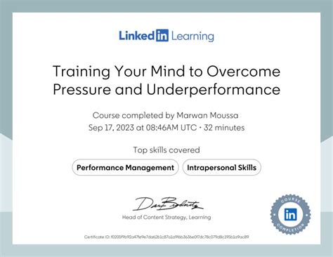 Marwan Moussa On Linkedin Certificate Of Completion