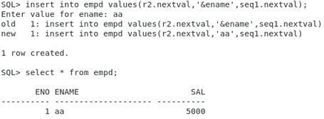 Ora Sql Sequence