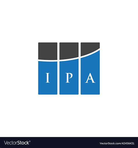 Ipa Letter Logo Design On White Background Vector Image