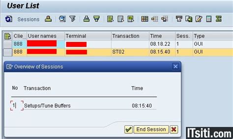 kick a user session in sap