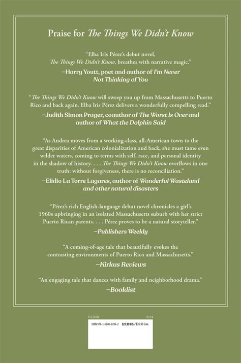 the things we didn t know book by elba iris pérez official