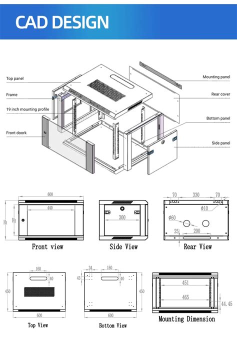 4u Wall Mounted Server Rack Network Cabinet Secure And Versatile