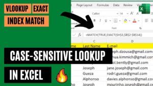 How To Perform A Case Sensitive Lookup In Excel Exceltutorial