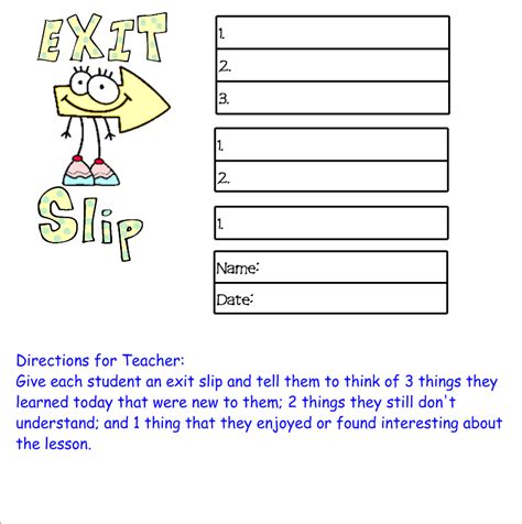 Exit Slip Clipart