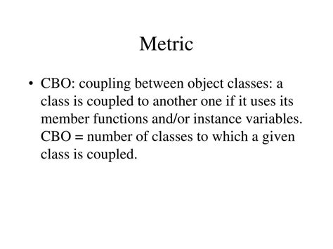 Ppt A Validation Of Object Oriented Design Metrics As Quality Indicators Powerpoint