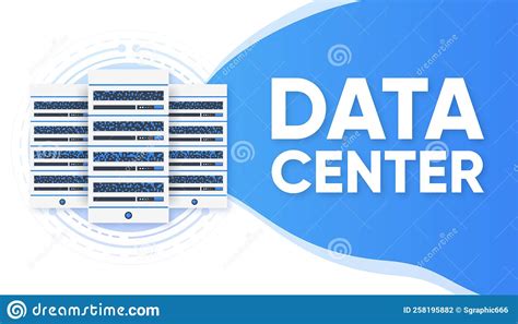 Data Processing Center Abstract Digital Storage Connecting The Server Farm To The Internet