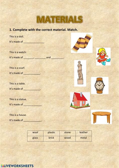 Materials Free Online Worksheet 4th Grade Science Lessons Science Worksheets Reading