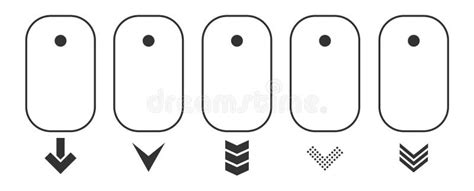 Modern Linear Pictogram Of Scroll Down On The Computer Mouse Concept