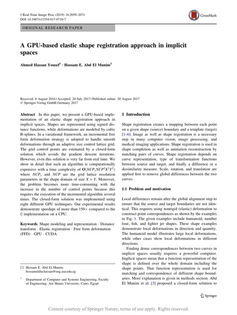 A Gpu Based Elastic Shape Registration Approach In Implicit Spaces