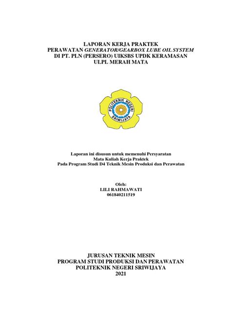 Contoh Laporan Kp Pdf