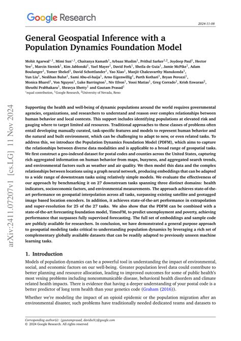 Pdf General Geospatial Inference With A Population Dynamics Foundation Model