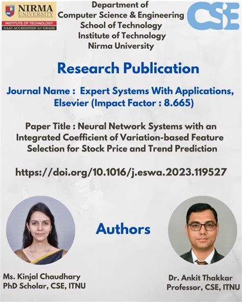 Nirmauniversity Technology University Research Computer Science And Engineering Department