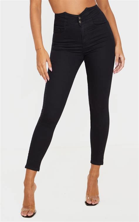 Black Super High Waist Disco Jeans Denim Prettylittlething