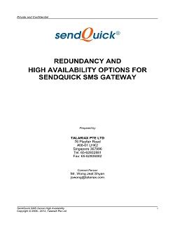 User Manual For SendQuick Products And Services SendQuick