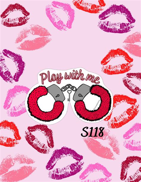 Handcuffs Erotic Vinyl Sticker Romantic Aesthetic Stickers Sexy Valentine Day Cut Stickers