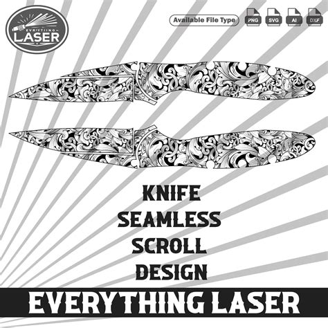 Knife Seamless Scroll Designlogo Seal Custom Ai Vector Inspire