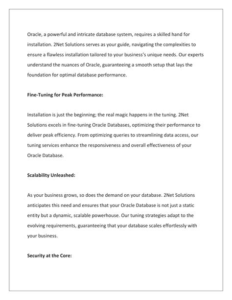 Ppt Oracle Database Installation And Tuning Unleashed By 2net Solutions In Washingto