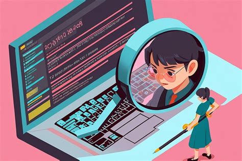 Flat 3d Isometric Magnifier Scanning Bug In The Programming Code