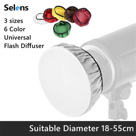 Selens Flash White Soft Diffuser For Studio Light Standard Reflector Strobe 18 55cm Shopee