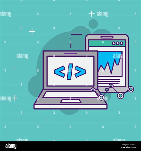Laptop Code Programm Interface Mobile Report Stock Vector Image And Art