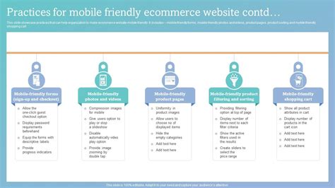 How To Increase Ecommerce Website Practices For Mobile Friendly Ecommerce Website PPT PowerPoint