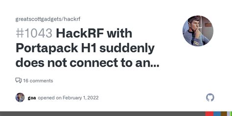 Hackrf With Portapack H1 Suddenly Does Not Connect To Any Computer Via
