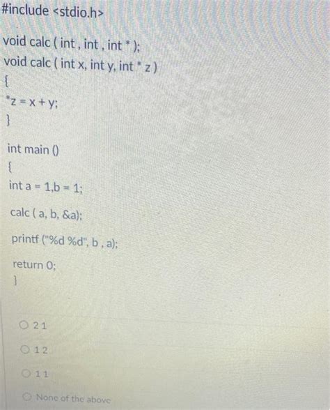 Solved Include Void Calc Int Int Int Void Calc