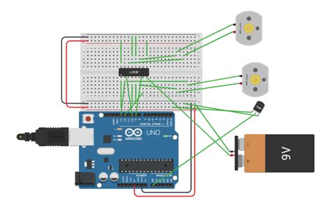 circuit design two wheeled circuit tinkercad